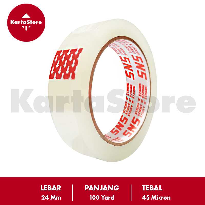 Jual SOLASI / ISOLASI / SOLATIP / LAKBAN 1 INCH (24MM) 100 YARD SNS ...