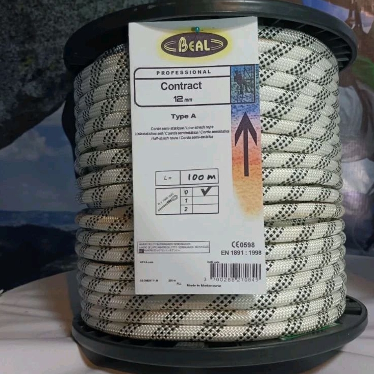 Jual TALI KARMANTEL SEMI STATIS BEAL CONTRACT 12 MM 100 METER | Shopee ...