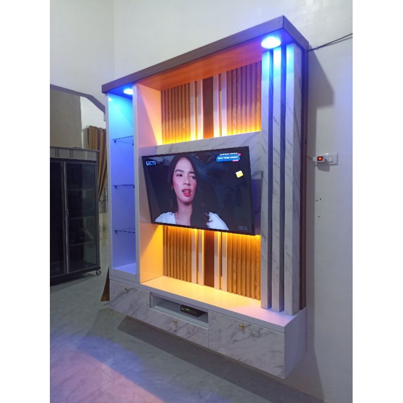 Jual LEMARI TV / BACKDROP TV | Shopee Indonesia