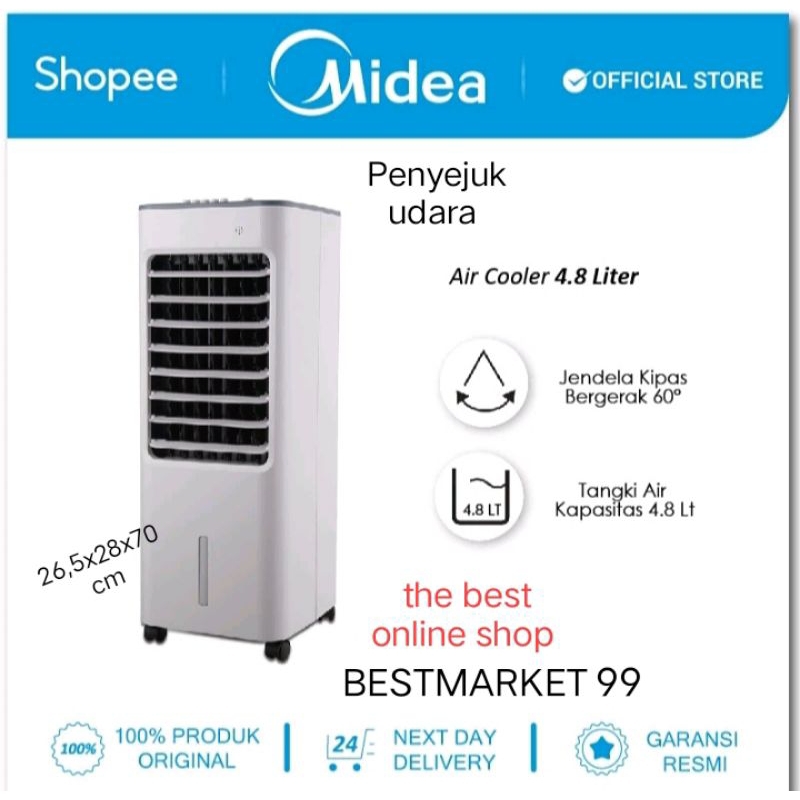 Jual PROMO MIDEA AIR COOLER AC 100 - 18B 4,8 LITER KESEJUKAN ECO MULTI ...