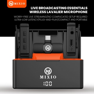 Jual MIXIO T10PRO Microphone Wireless Dual Mikrofon Clip on Mic hp ...