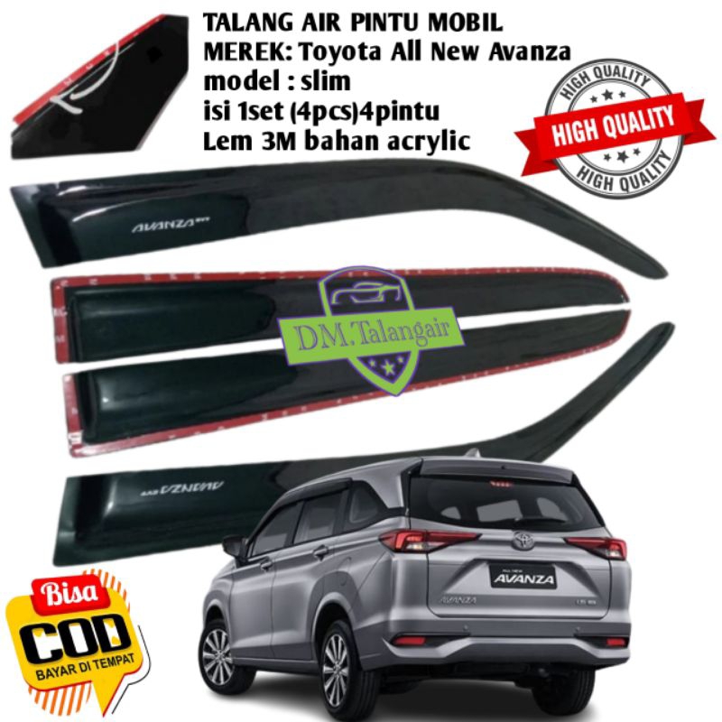 Jual talang air mobil Toyota Avanza CVT 2022-2024 model slim 4pintu | Shopee Indonesia