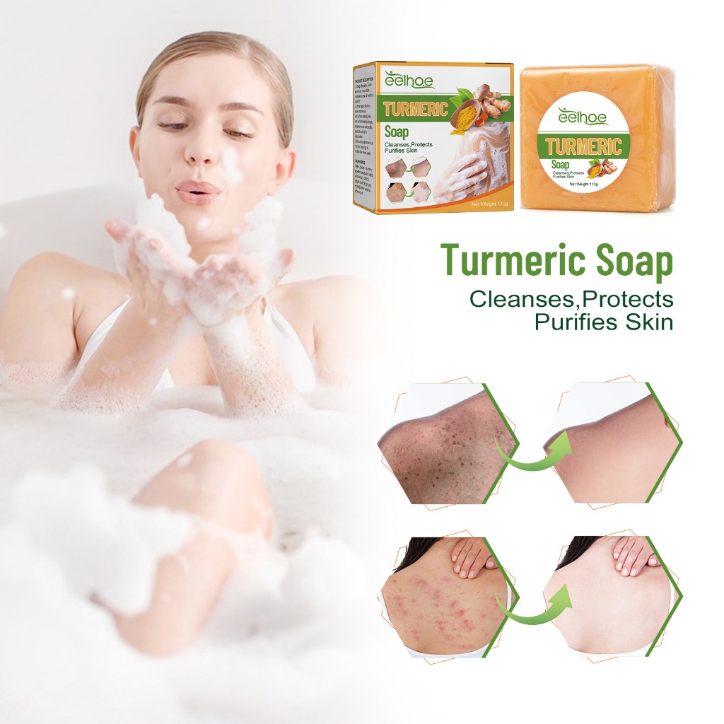 Jual EELHOE Turmeric Soap Bar Turmeric Skin Soap Turmeric Face Fades ...