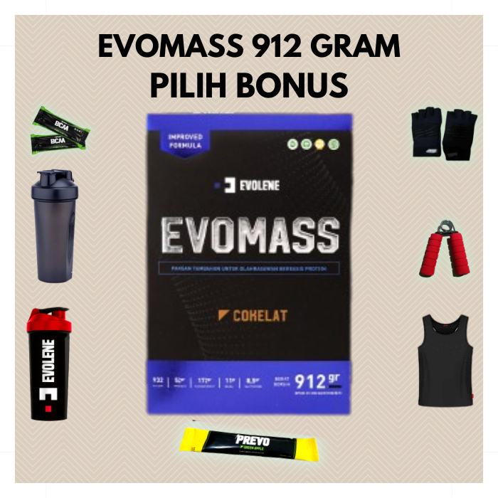Jual EVOMASS 2 LBS 912GR GAINER EVOLENE SUSU PROTEIN EVOMAS MAS MUSCLE EVOLEN EVOLINE EVOLIN ...