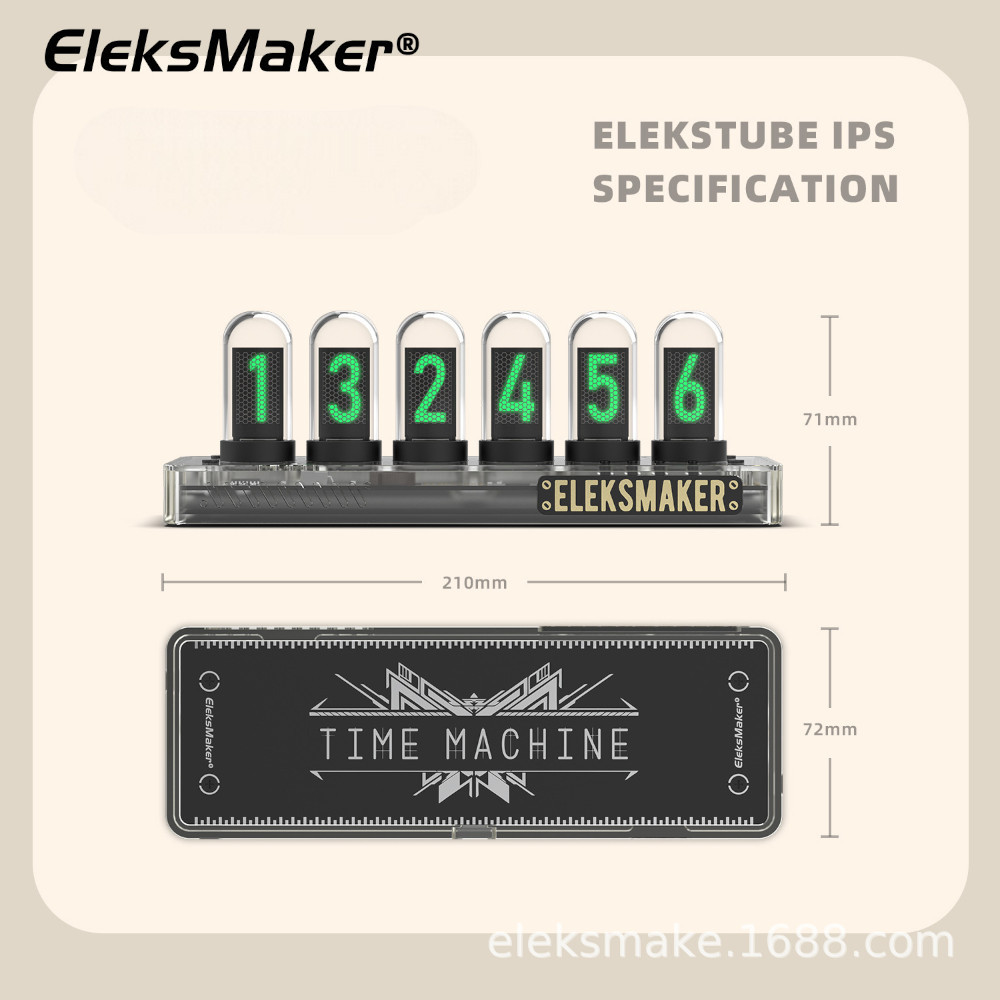 Jual Eleksmaker Jam Meja NIXIE Classic Retro Style RGB Desk Clock ...