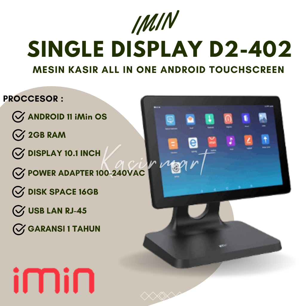 Jual Mesin Kasir Android 11 Imin D2 402 All in One Pos Android 11 ...