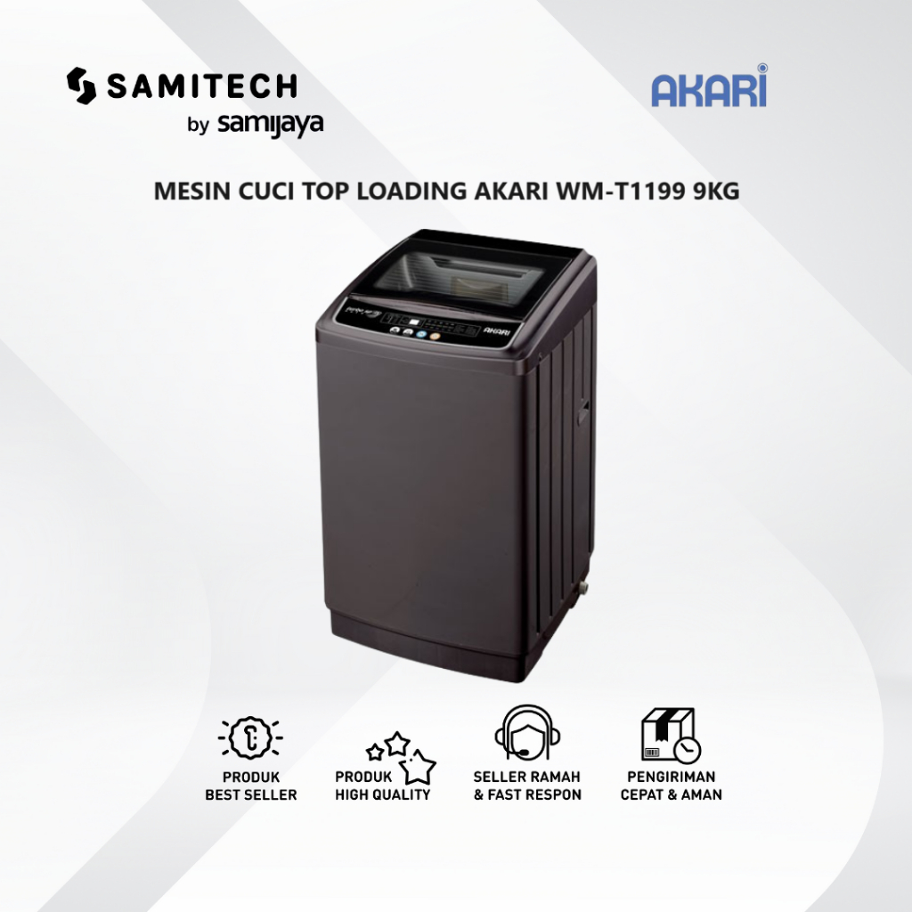 Jual MESIN CUCI TOP LOADING AKARI WM-T1199 WM T1199 9KG | Shopee Indonesia