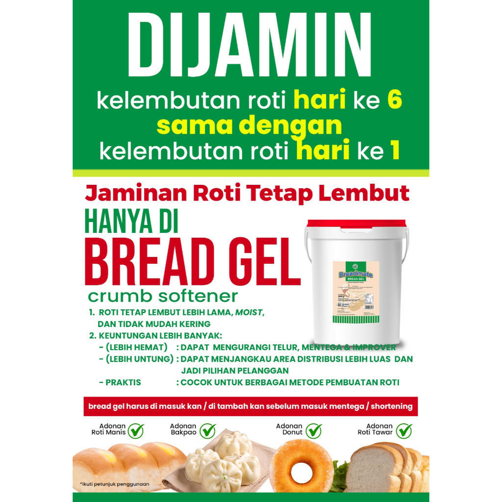 Jual Breda Gel Roti Crumb Softener Pelembut Roti Breadgel Donat ...