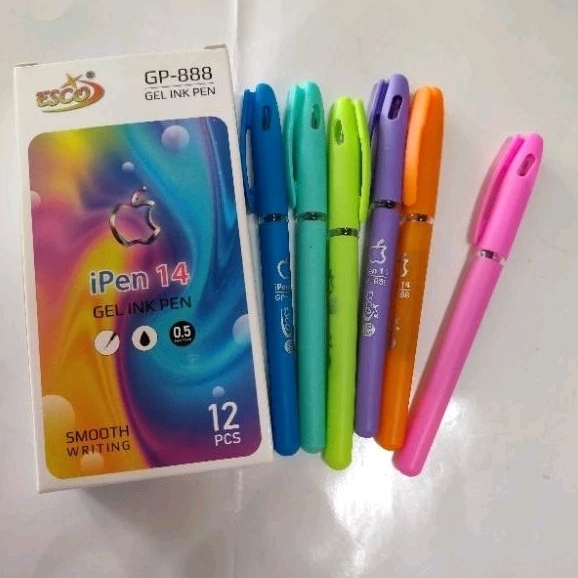 Jual pen cair murah esco i-pen / pulpen gel murah (12 pcs) | Shopee ...