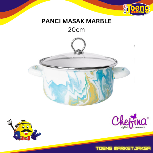 Jual PANCI MASAK MARBLE / DUTCH OVEN 4S W/GL LID 20cm MARBLE CHEFINA ...