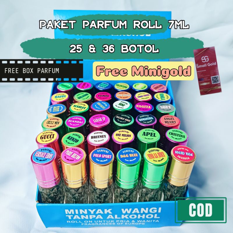 Jual Paket Parfum Roll On 7ml isi 36 Botol Tahan Lama | Shopee Indonesia