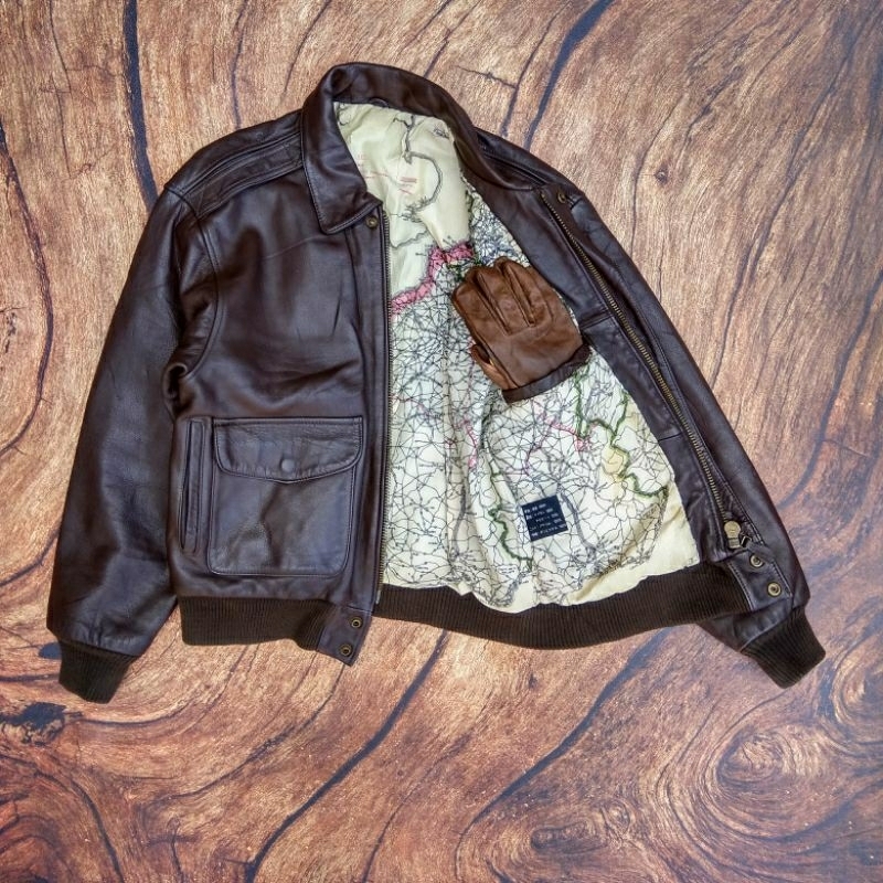 Jual jaket kulit bomber pilot flight jacket A2 not schott avirex vanson ...