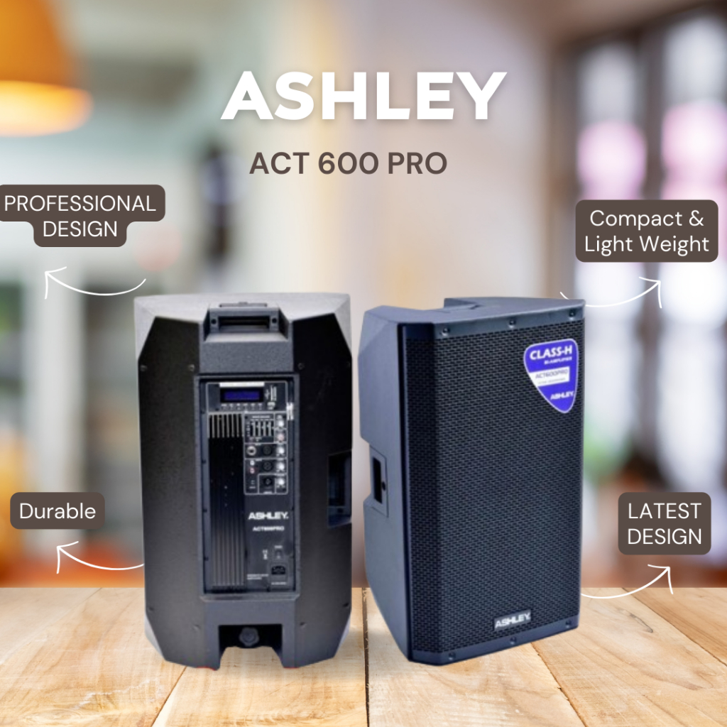 Jual SPEAKER AKTIF ASHLEY ACT 600 PRO / ACT600PRO / ACT-600PRO 15 INCH ...