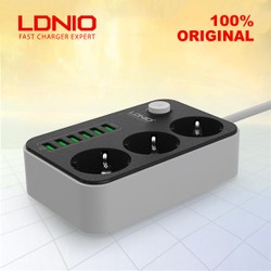 Jual LDNIO SE3631 Stop Kontak 3 Power Socket 6 USB fast charging | Shopee Indonesia