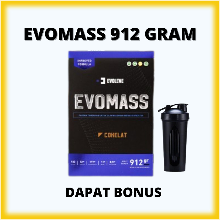 Jual Evolene Evomass 912gr/4x serving - Penambah massa otot - Suplemen fitness - Pembentuk otot ...