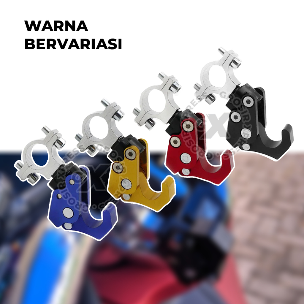 Jual Gantungan Barang Lipat Di Stang Motor Cantolan Pengait Besi Tempat ...