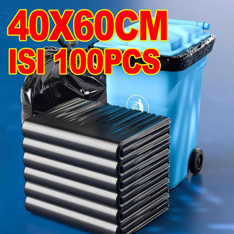 Jual Plastik Sampah 40X60CM / Kantong Plastik Sampah / Trash Bag HD Ukuran Hitam 30 Micron Murah ...