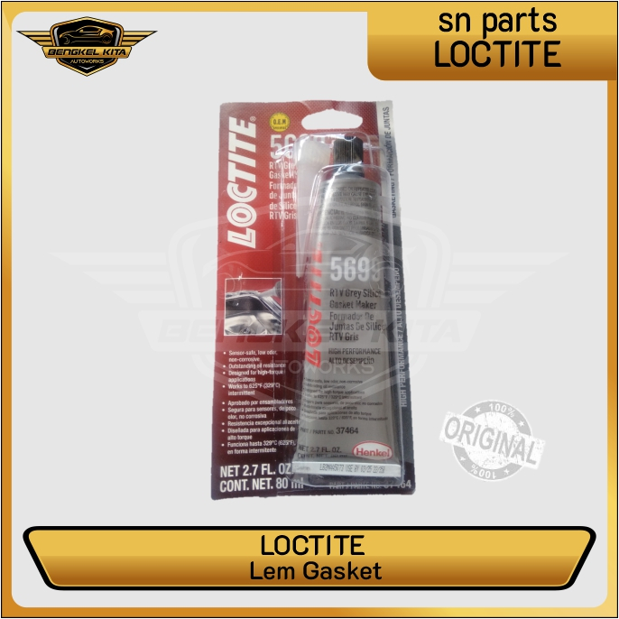 Jual Lem Gasket Packing Loctite 5699 RTV Silicone Gasket GREY 80ml HI-TEMP | Shopee Indonesia
