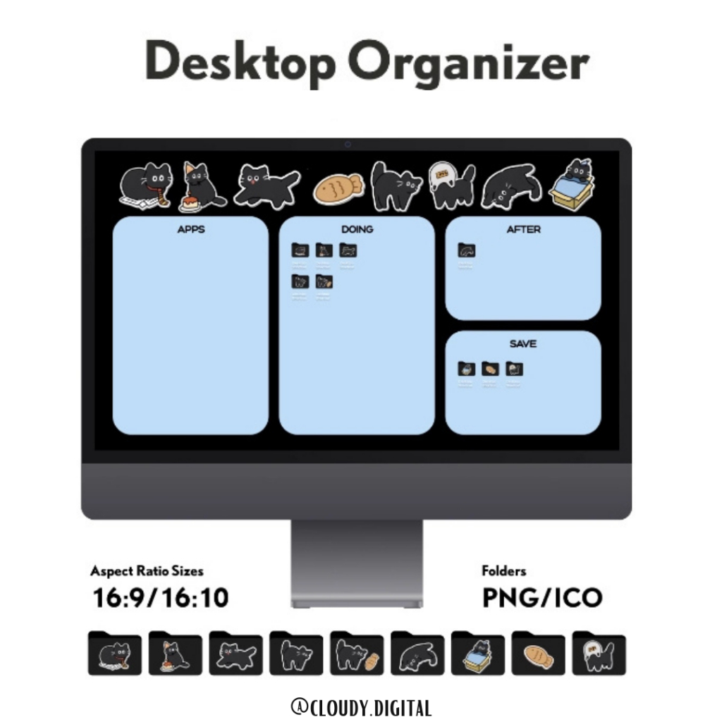 Jual Desktop Organizer Wallpaper for Windows and Macbook --- Pepper ...