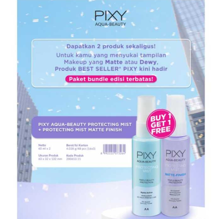 Jual ( BUY 1 GET 1 FREE )PIXY Protecting Mist 60 ml FREE Protecting ...