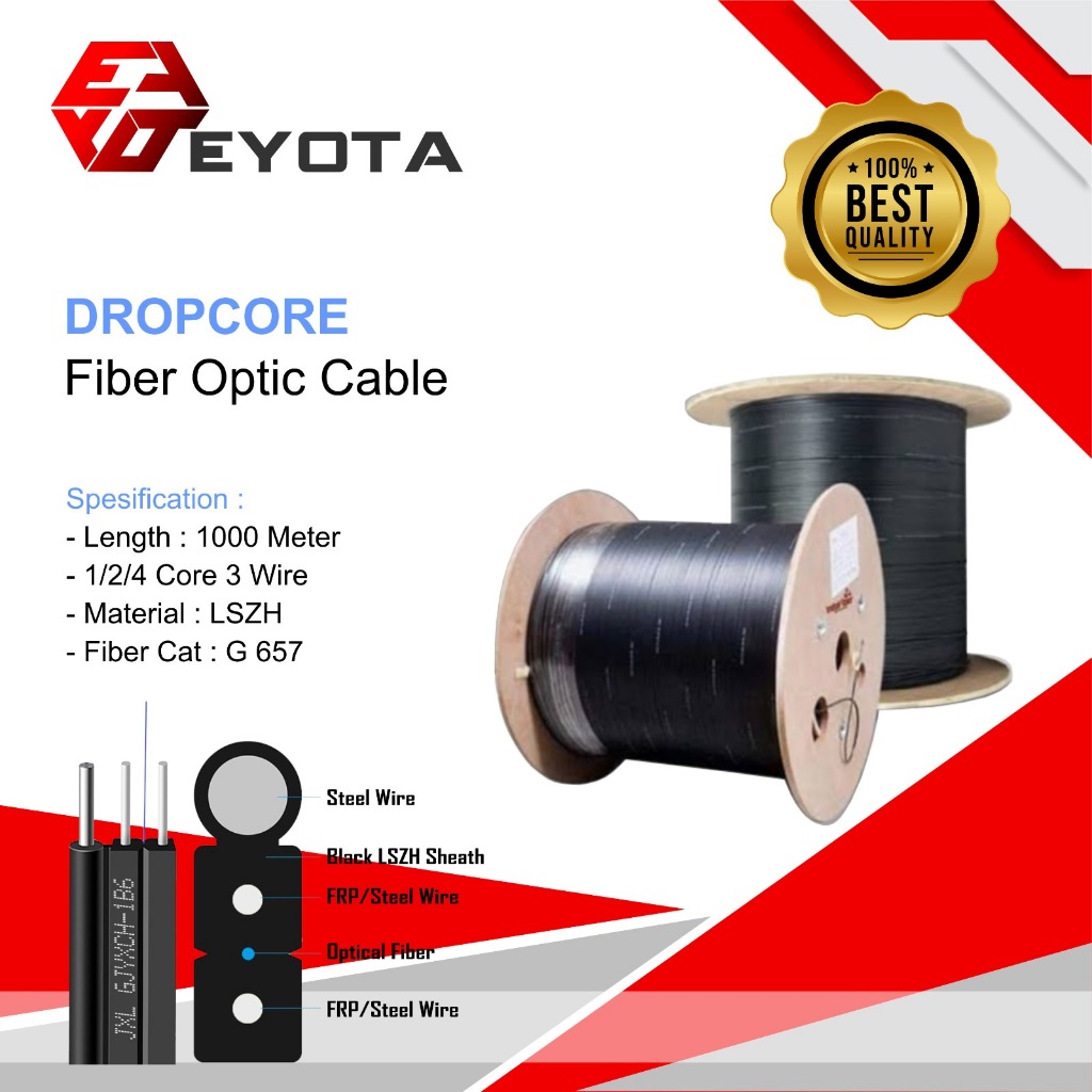 Jual Eyota Kabel FO 2 Core 3 Seling 1000M/Fiber Optic 2 Core 3 Sling ...