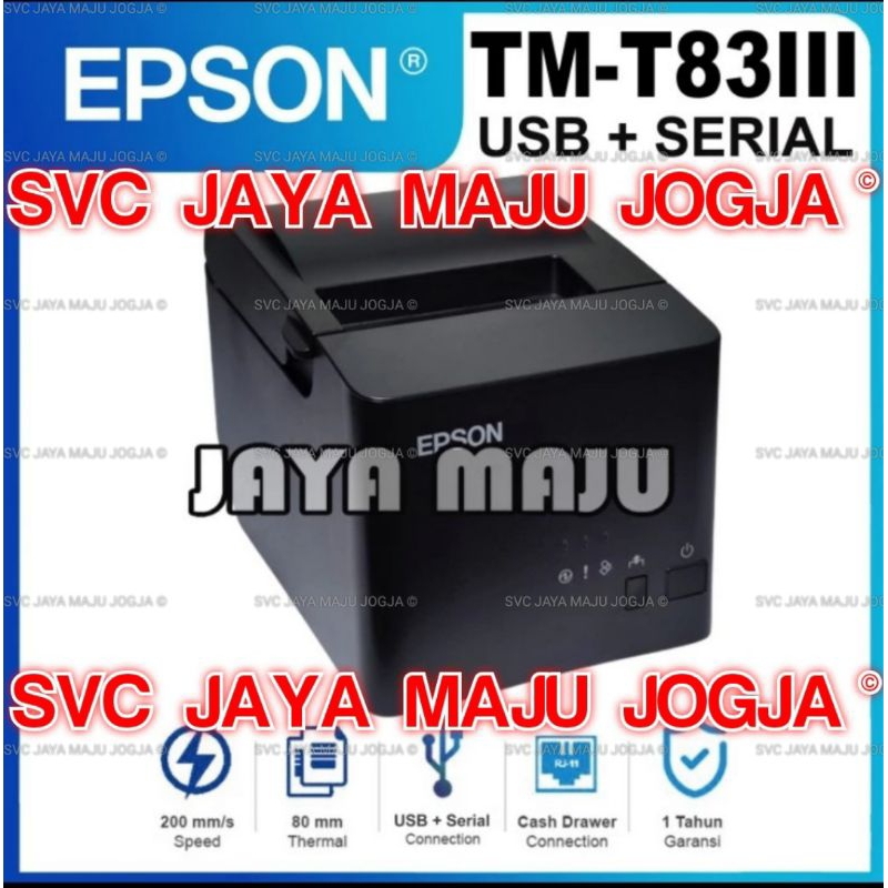 Jual EPSON TM T83 III - (511) USB SERIAL // (512) LAN SPEED 200 MM/S ...