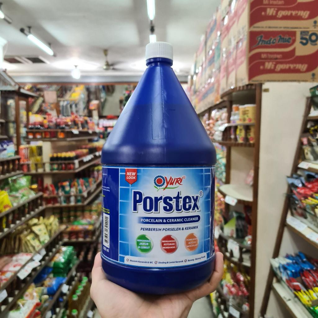Jual YURI PORSTEX 2 L PEMBERSIH PORSELEN DAN KERAMIK BOTOL 2000 ml ...