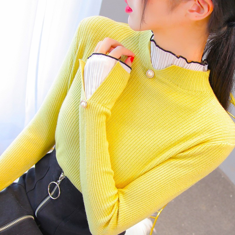 Jual AJW Atasan Korean Style Turtleneck Lengan Panjang Rajut Import Premium Xi | Korean Dress ...