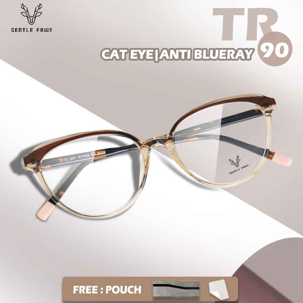 Jual Gentle Fawn Kacamata Antiradiasi Blueray Model Cat Eye TR90 Korea ...