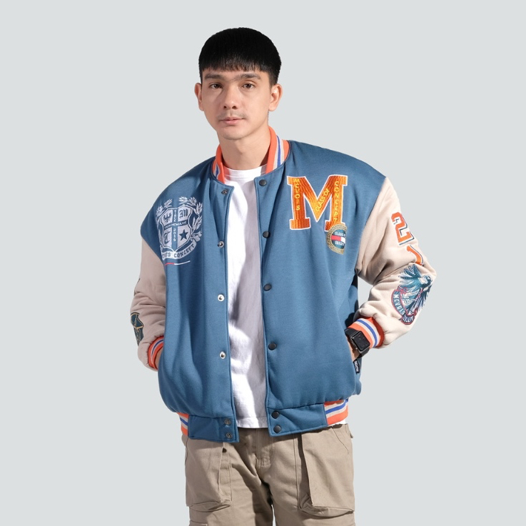 Jual Jaket Varsity Club Mcvs Blue Full Bordir Premium Distro | Shopee ...