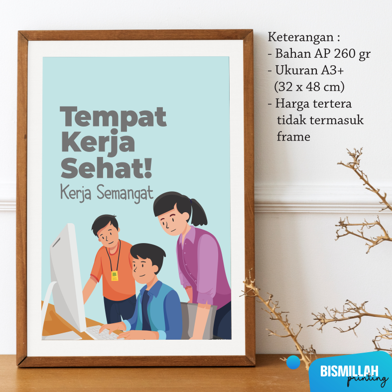 Jual Poster K3L Tempat kerja sehat Kerja semangat | Shopee Indonesia