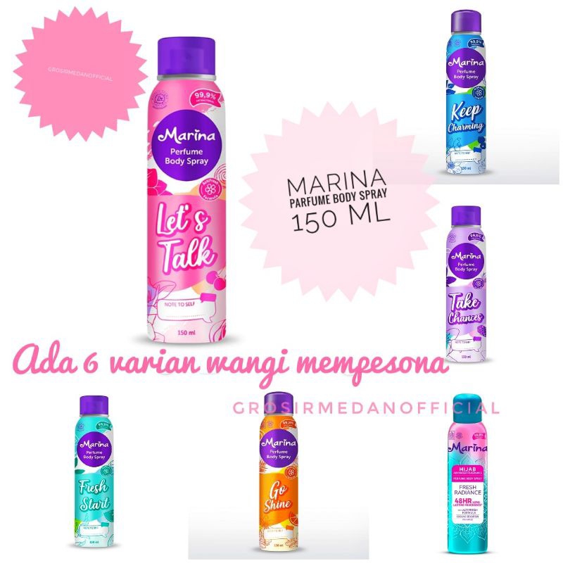 Jual MARINA PERFUME BODY SPRAY 150 ML - PARFUM SPRAY SEMPROT KEMASAN ...