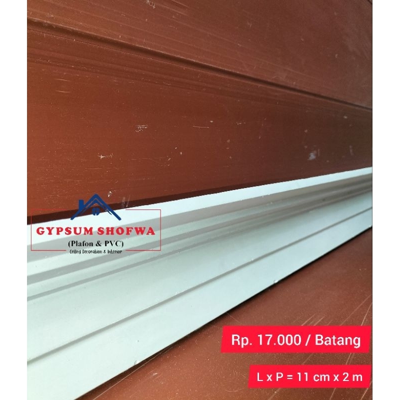 Jual List Gypsum Profil cornice gypsum motif siku polos 11 cm / List ...