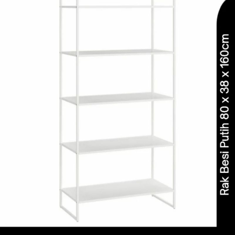 Jual Ikea Rak Besi Serbaguna Putih 80 x 38 x 160cm | Shopee Indonesia