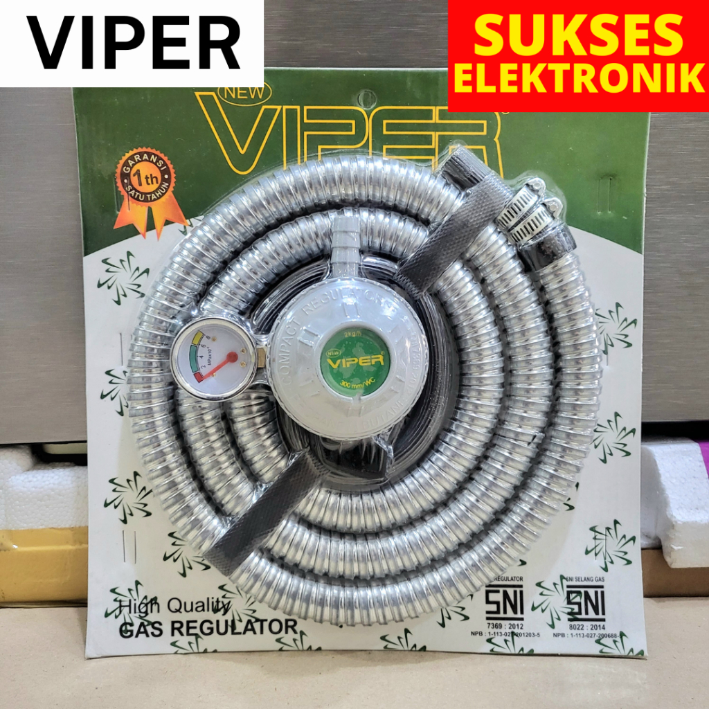 Jual SELANG GAS PAKET REGULATOR VIPER TABUNG KOMPOR 2 METER | Shopee Indonesia