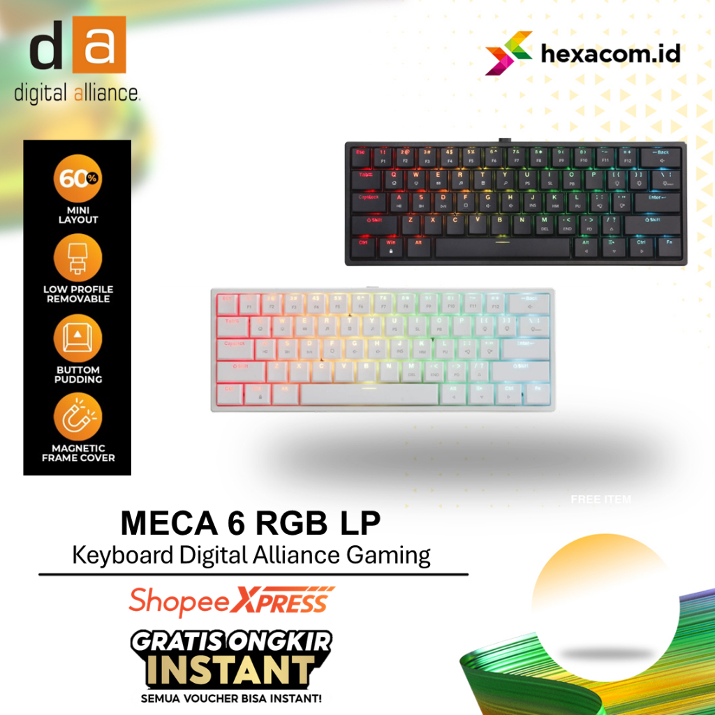 Jual Keyboard Gaming RGB Digital Alliance Meca 6 Mechanical | Shopee Indonesia
