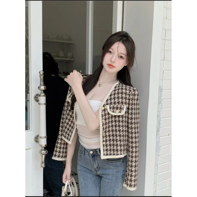 Jual KOREAN BLEZER TWEDD PREMIUM BANGKOK BKK | Shopee Indonesia