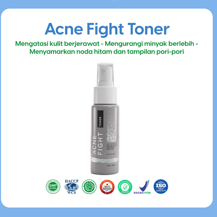 Jual MS GLOW - ACNE FIGHT TONER - 60 ML | Shopee Indonesia