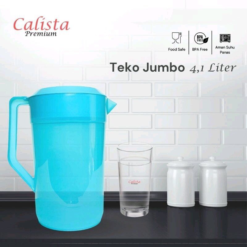 Jual Eskan Jumbo 4100 ML 4.1 Liter Teko Air Water Jug Minuman Kan Air Bulat Warna Ceret Banyu ...