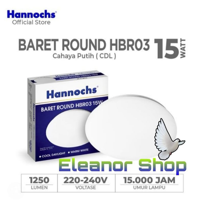 Jual Lampu Downlight LED Baret Round HBR03 15 Watt Cahaya Putih ...