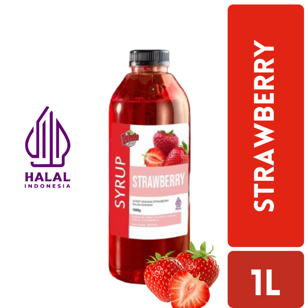 Jual Nabata Sirup Strawberry 1L Nabata - Sirop Stroberi Enak - Tea ...