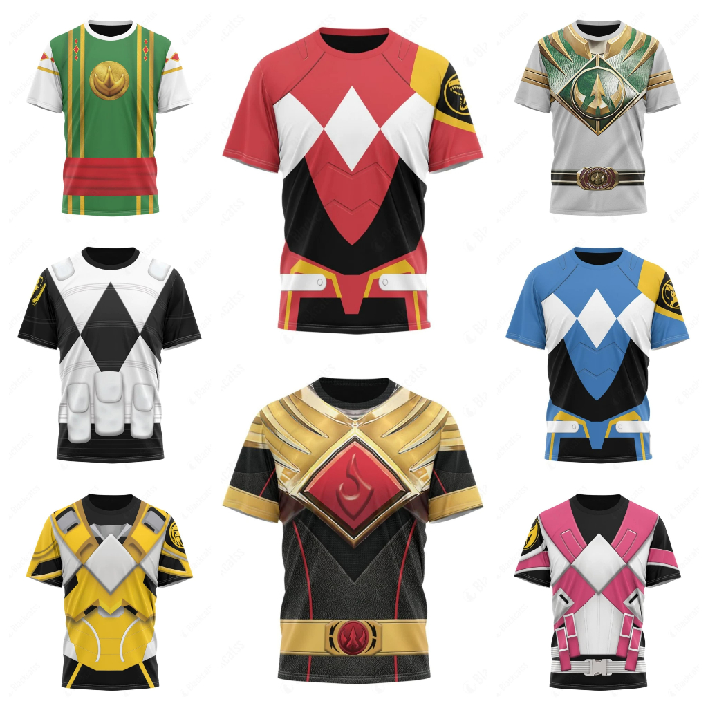 Jual Kaos Power Rangers Mighty Morphin The Ranger Sentries Version Kaos ...