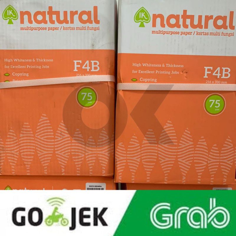 Jual Kertas HVS F4 (FOLIO) NATURAL 75gr (PER DUS isi 5 rim) *KHUSUS PENGIRIMAN INSTANT* | Shopee ...