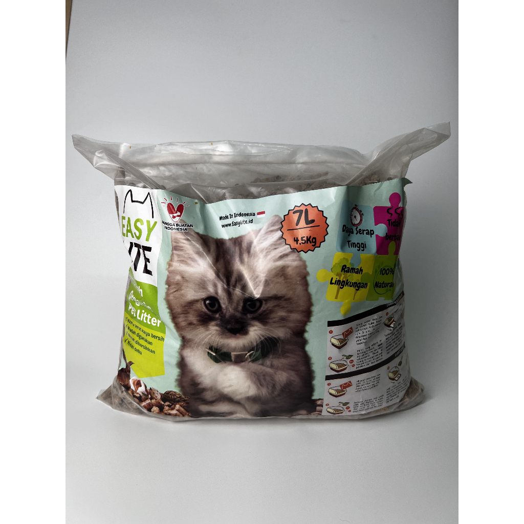 Jual Pasir Kucing EASY LITE WOOD PELET Pellet Natural Cat Clumping ...