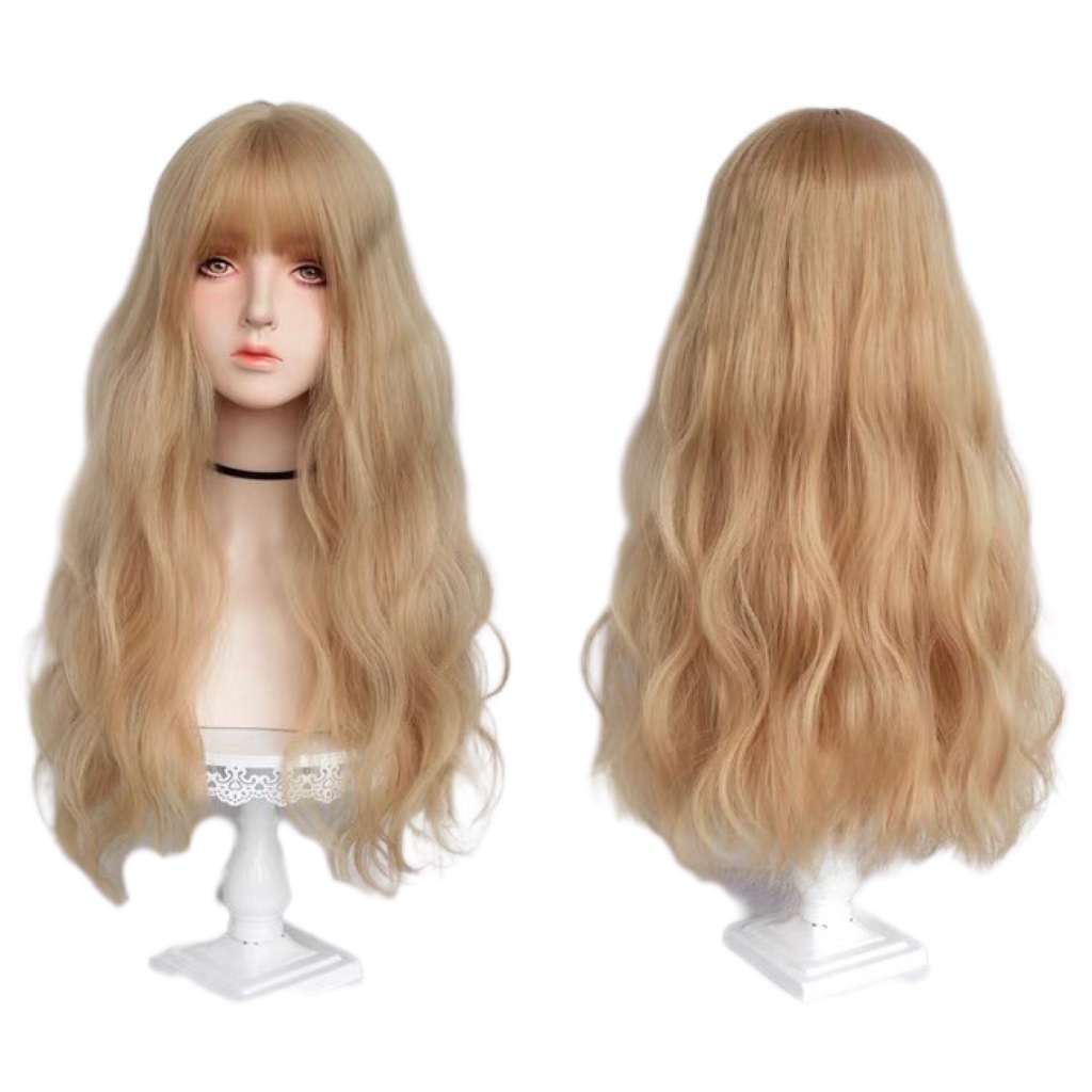 Jual AEGYOSHOPPE - T30 FULL WIG KOREAN MERMAID WAVE - SEE THROUGH BANGS ...