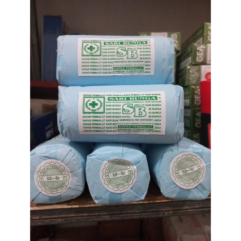 Jual Kapas sari bunga 50 gram / Kapas pembalut / Kapas serba guna ...