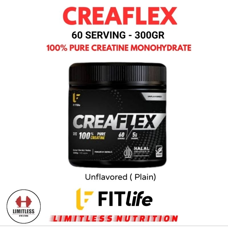Jual [PROMO!] 100% Creatine Monohydrate Unflavored 300g - CREAFLEX ...