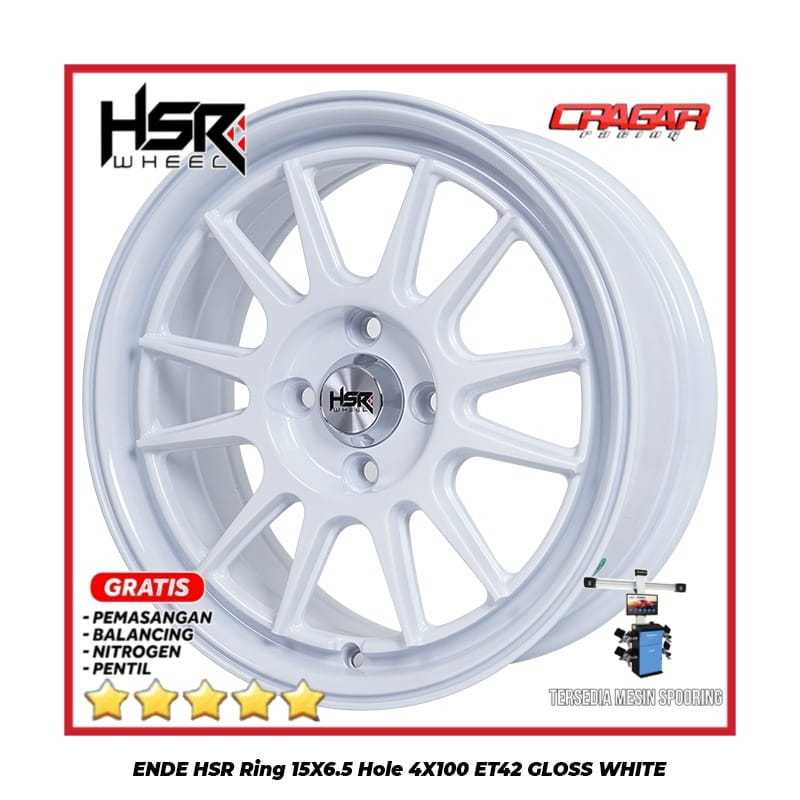 Jual Velg Mobil Ring 15 Buat City Car Lcgc - Hsr Ende R15 Lubang 4 Warna Putih | Shopee Indonesia