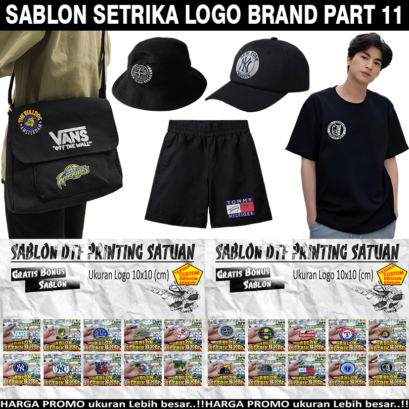 Jual Sablon setrika sablon dtf logo brand part 11 banyak motif pilihan ...