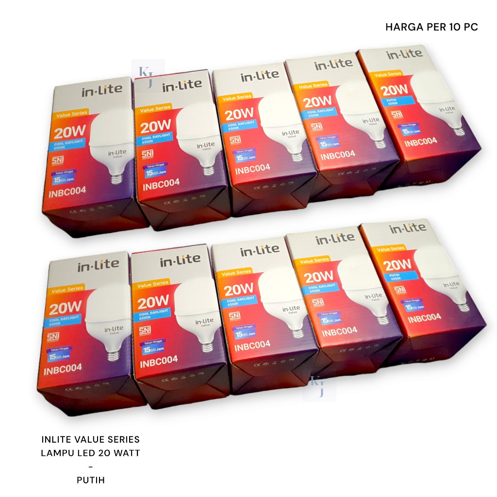 Jual Bohlam Led IN LITE Led INLITE 20Watt 20 Watt Putih Value INBC004 ...